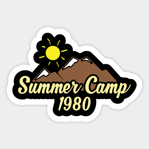 Summer Camp 1980s Vintage Retro 80s Campers 1980 Summer Sticker